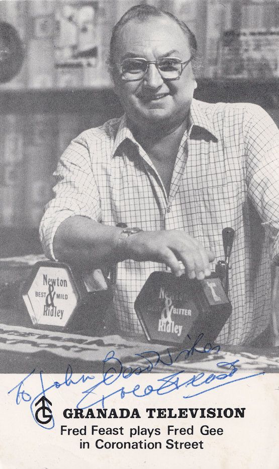 Fred Feast Gee Coronation Street Vintage Hand Signed Cast Photo ...