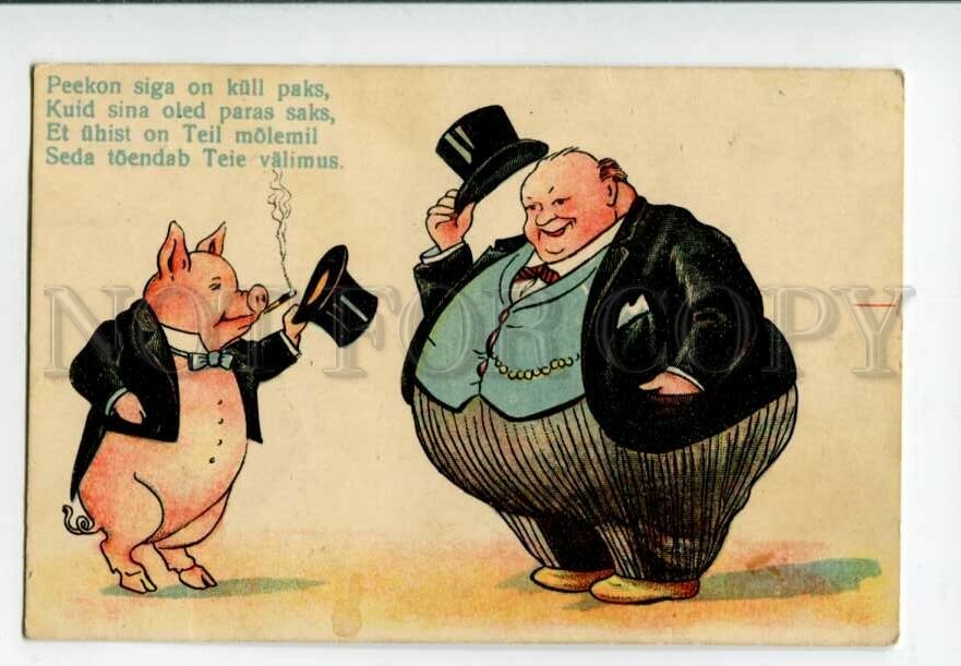 3098766 Dressed Pink PIG as Dandy & FAT MAN Vintage COMIC PC | Topics ...