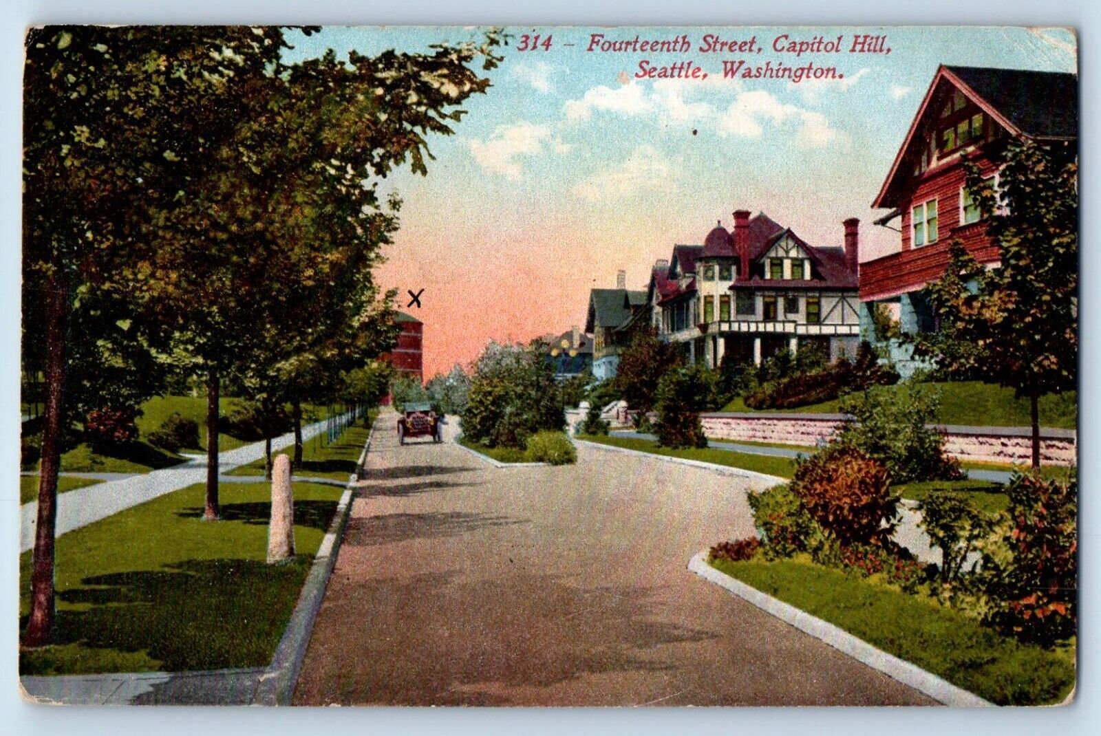 Seattle Washington Postcard Fourteenth Street Capitol HIll 1910 Vintage ...