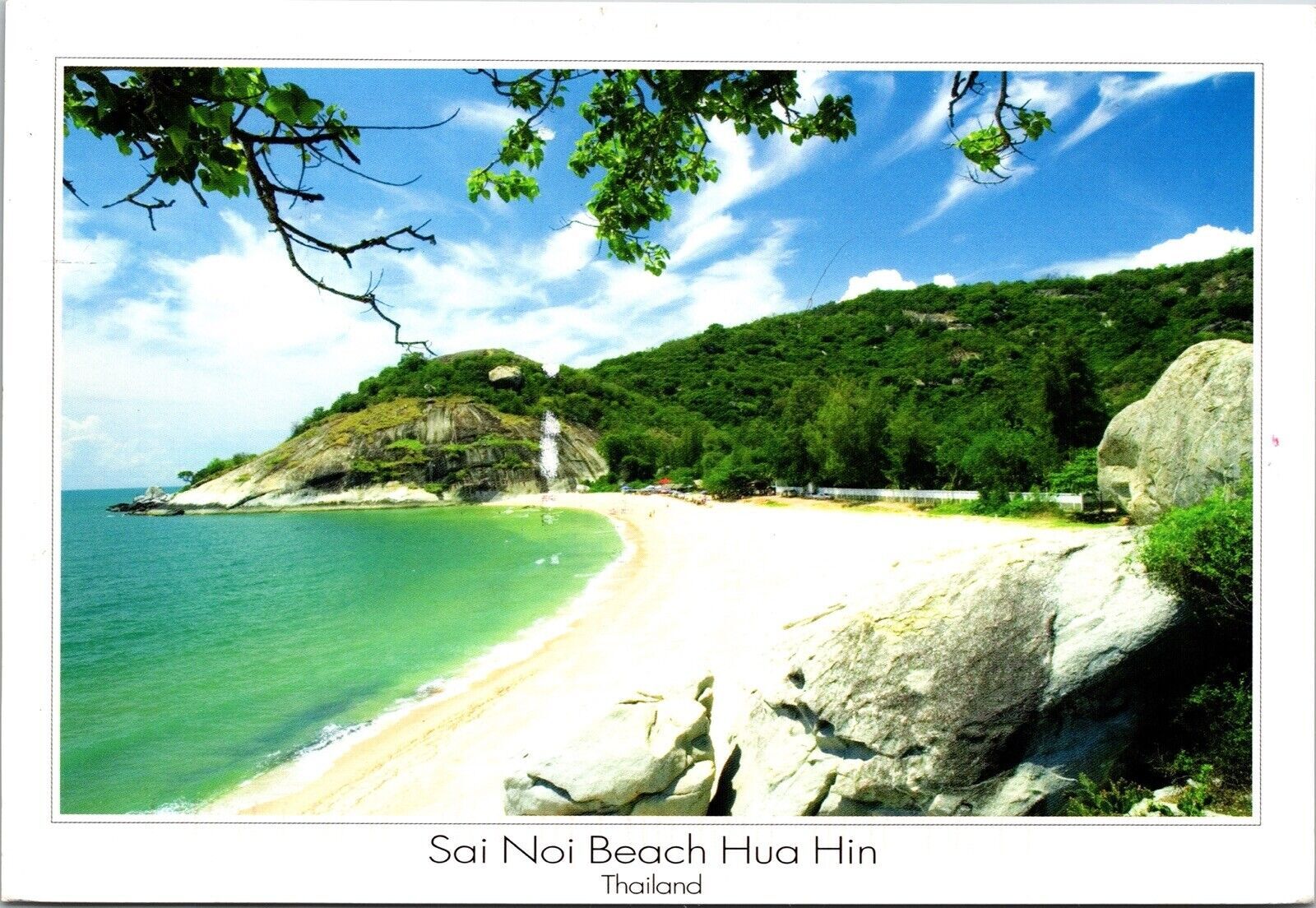 Sai Noi Beach Tua Hin Thailand Beach Forest Rocks Landscape WOB Chrome Postcard | Asia & Middle ...