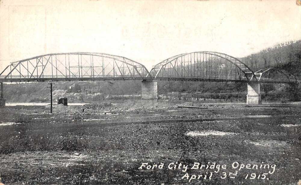Ford City Pennsylvania Bridge Opening Real Photo Vintage Postcard ...