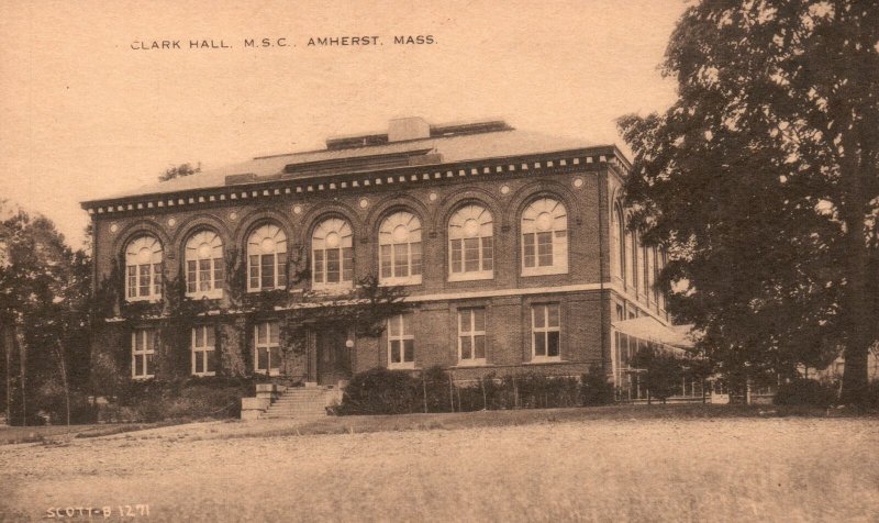 Vintage Postcard Clark Hall MSC Amherst Massachusetts MA By Artvue Co ...