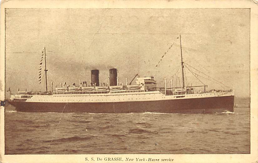 SS De Grasse French Line Ship Unused | Topics - Other, Postcard ...