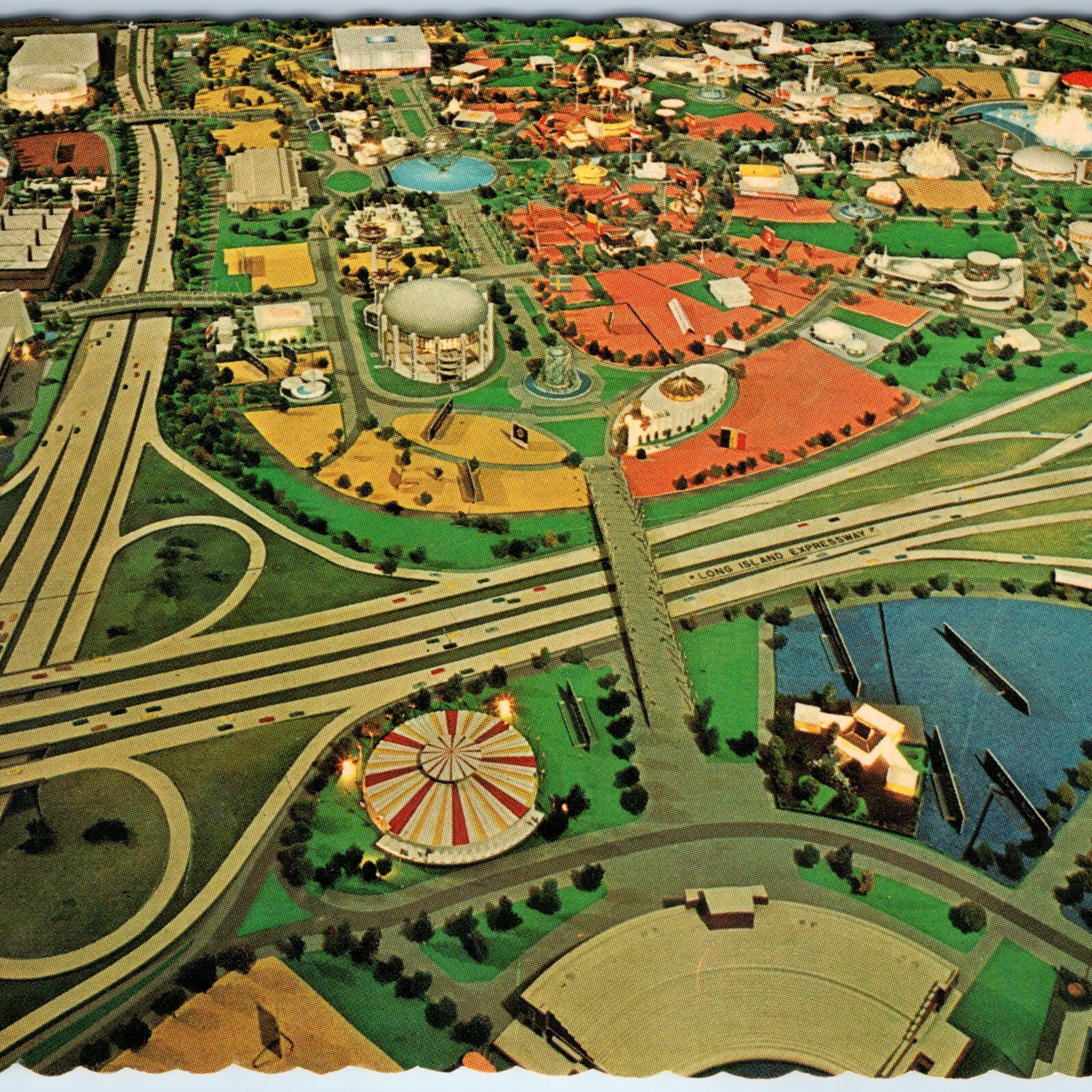c1960s New York, NY World's Fair Unisphere Model Chrome Postcard Expo ...