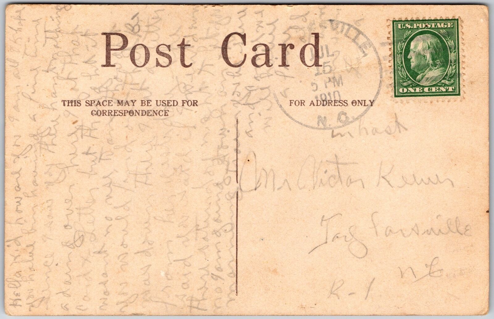 1910's Bunch Of Flowers With Message Greetings And Wishes Card Posted ...