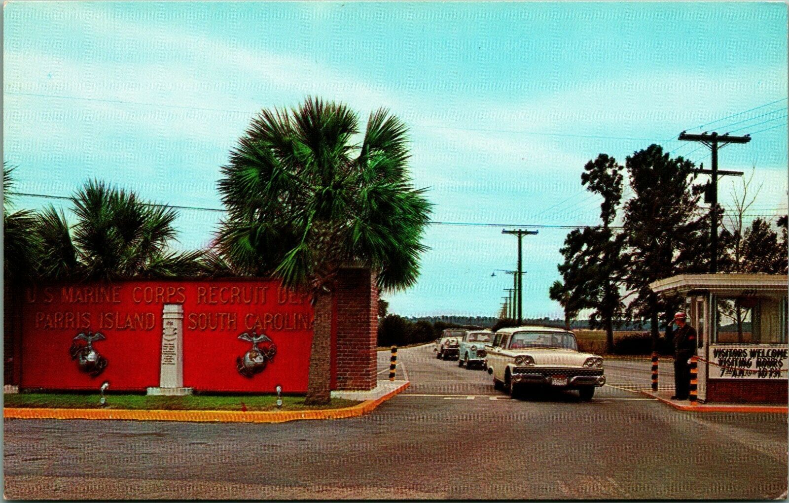 Parris Island South Carolina SC Marine Corps Recruit Depot Main Gate ...