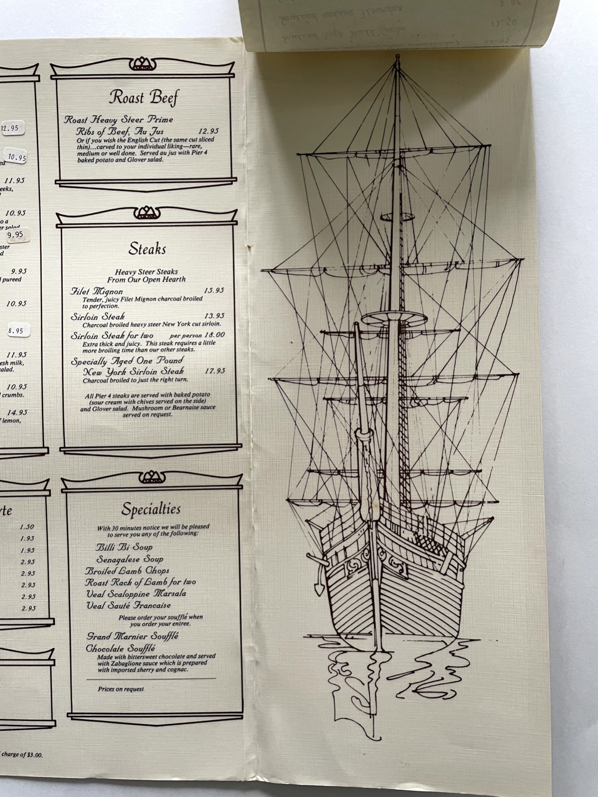 Vintage 1970s Anthony's Pier 4 Restaurant Menu Boston Massachusetts ...