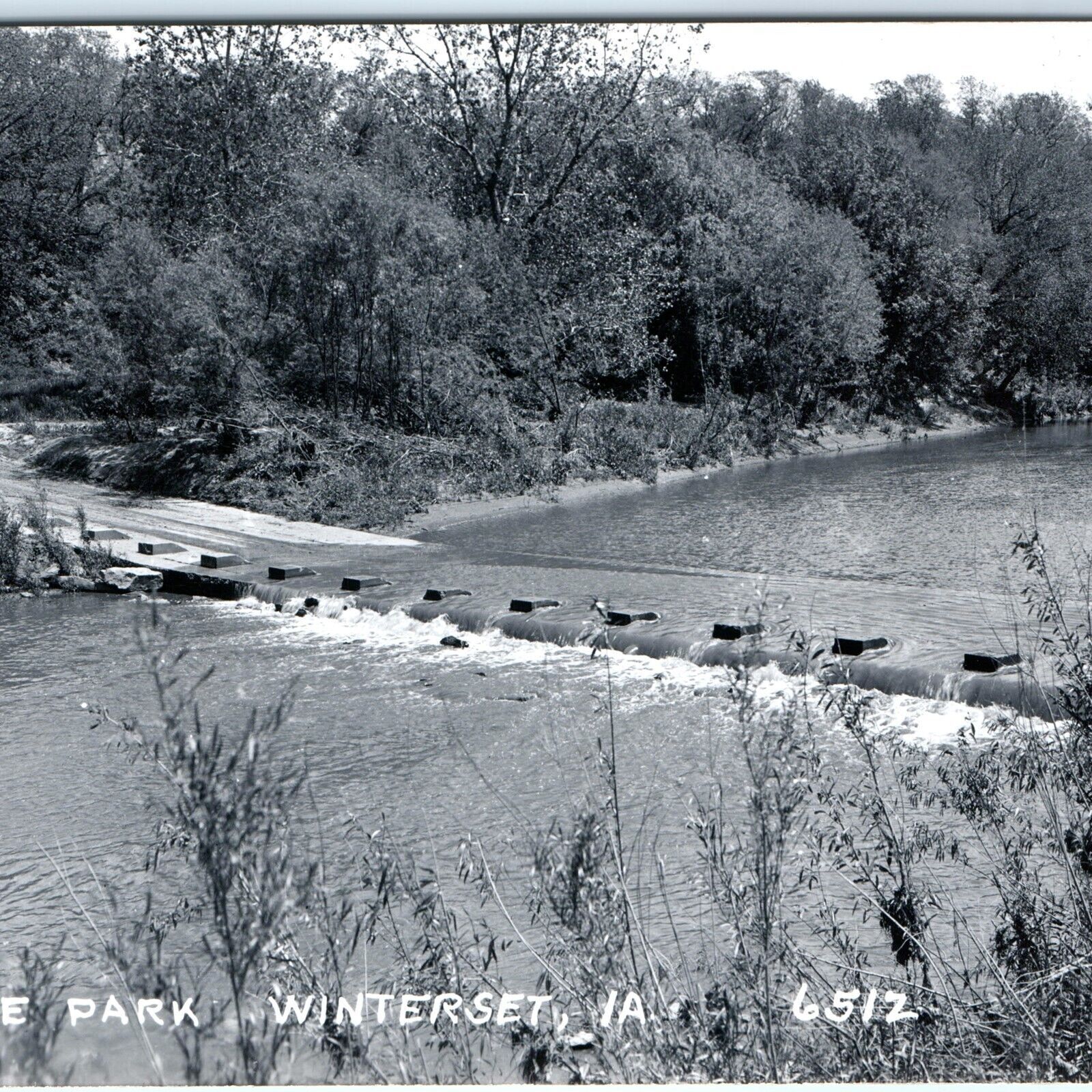 c1950s Winterset, IA RPPC Pammel State Park Middle River Dam Real Photo ...