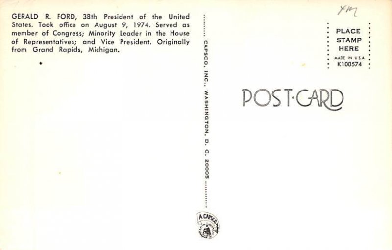 Gerald R. Ford 38th President of United States Grand Rapids, Michigan ...