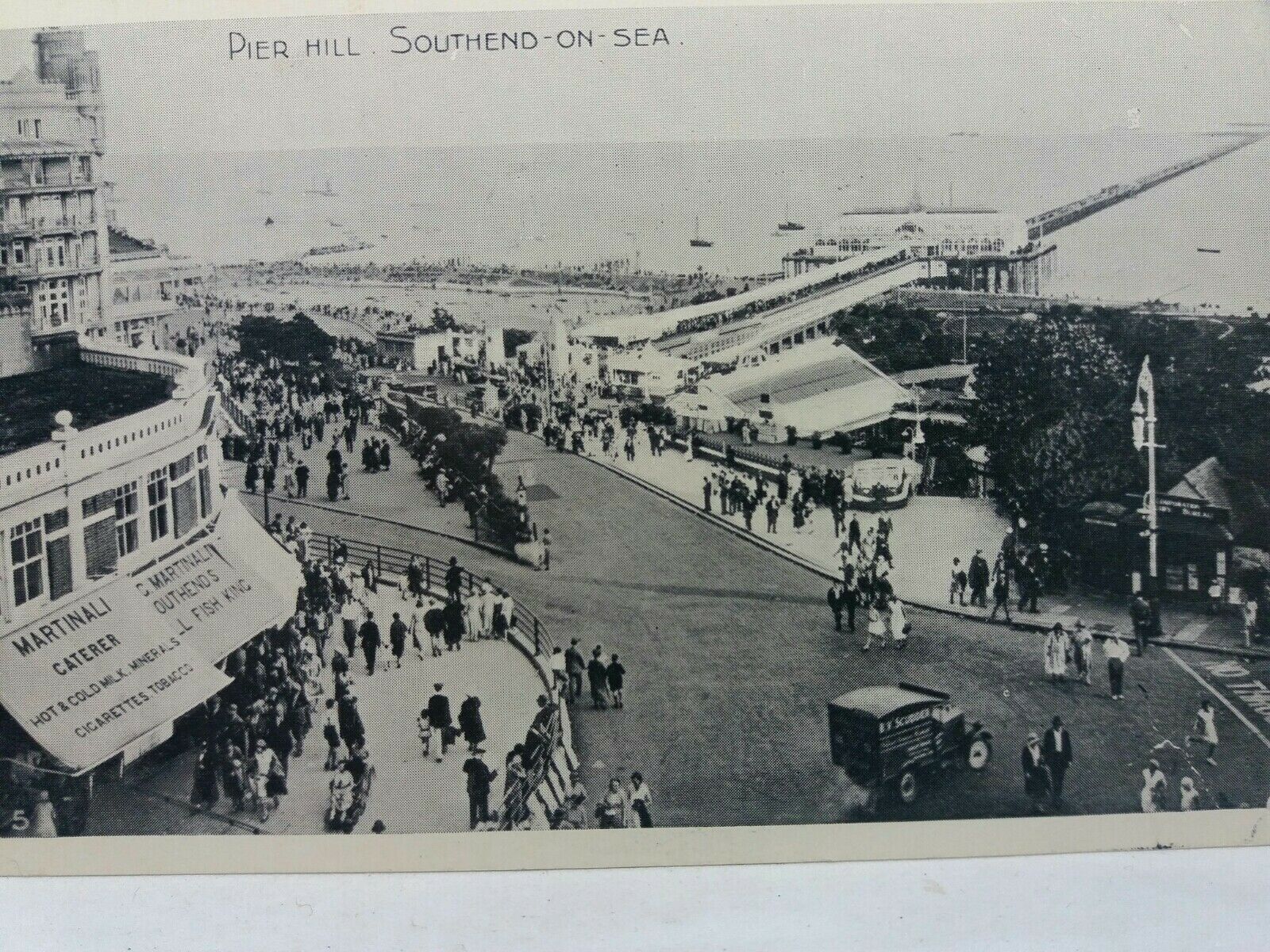 Vintage Postcard Pier Hill Southend on Sea Martinali Caterer Shell Fish ...