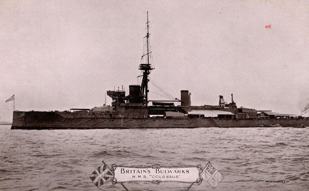 British Bulwarks HMS Colossus Real Photo WW1 Ship Postcard | Topics ...