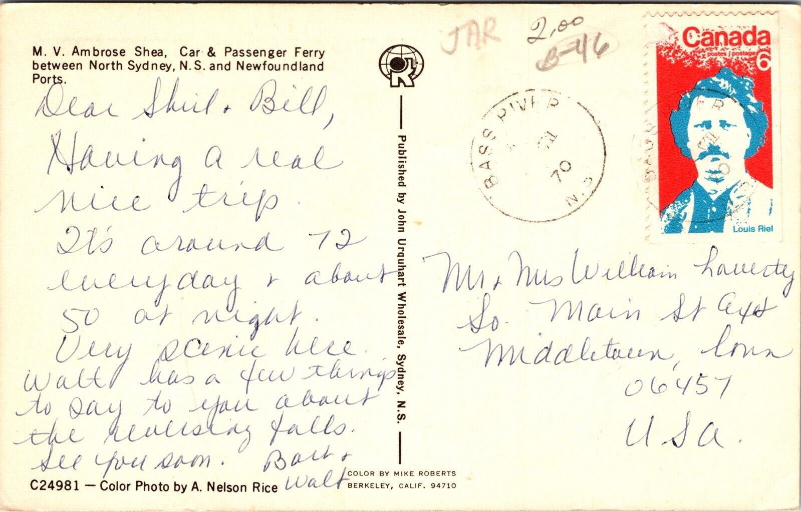 MV Ambrose Shea Car Passenger Ferry N Syndney NS Newfoundland Ports ...