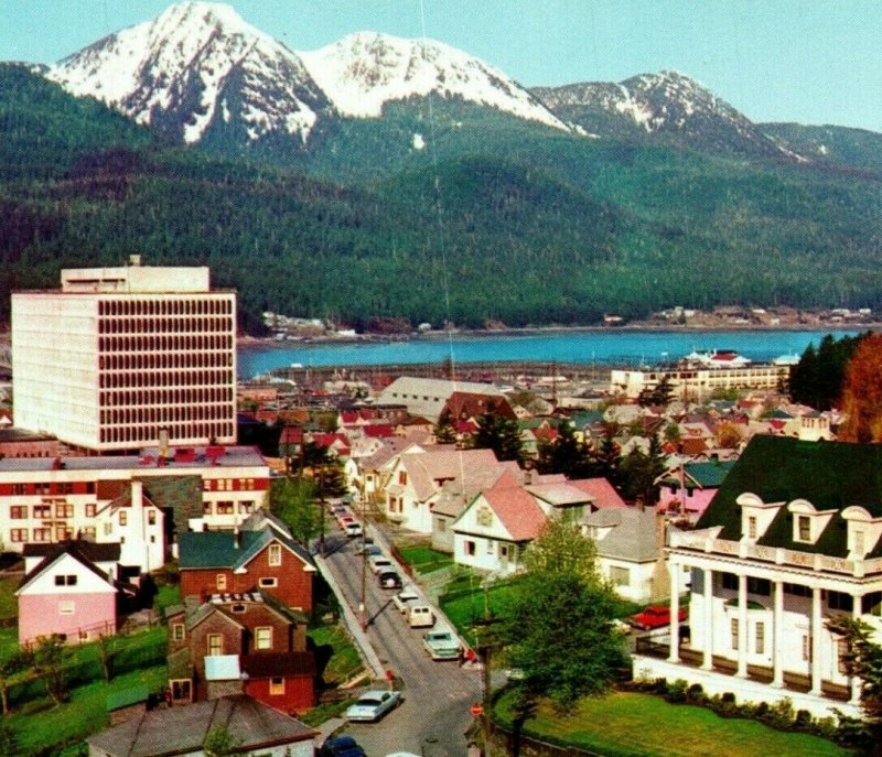 Juneau Alaska AK Downtown Area and Federal Building UNP Vtg Chrome ...