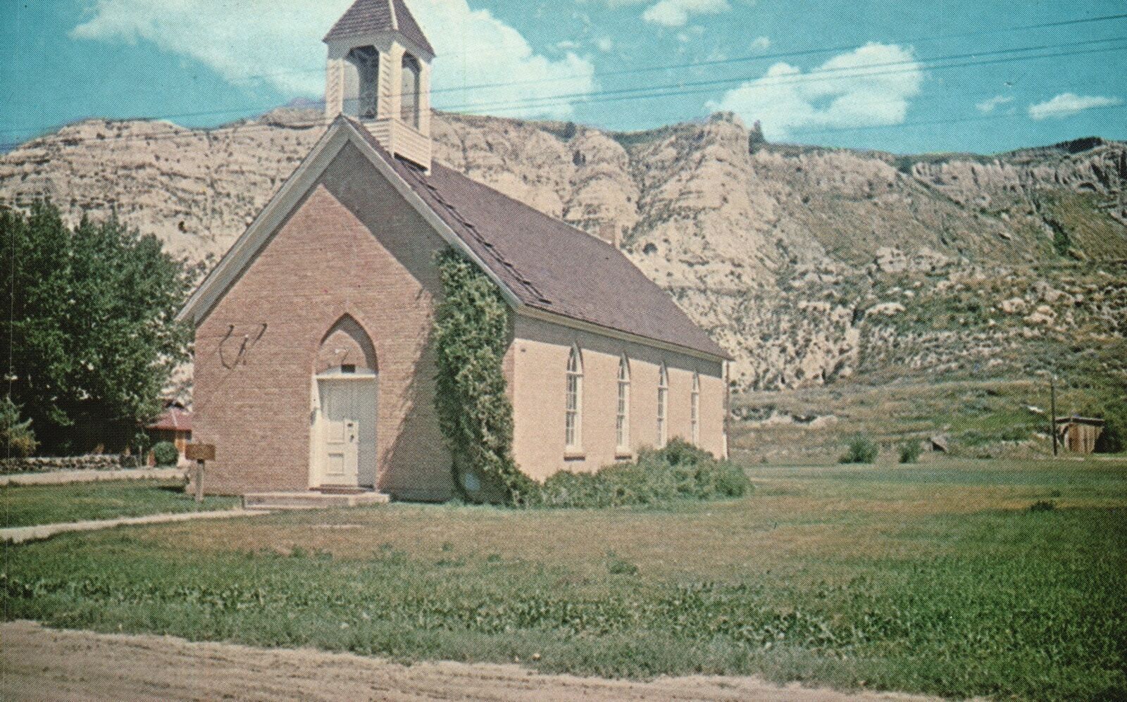 Vintage Postcard One Of The Oldest Churches Small Brick Medora North ...