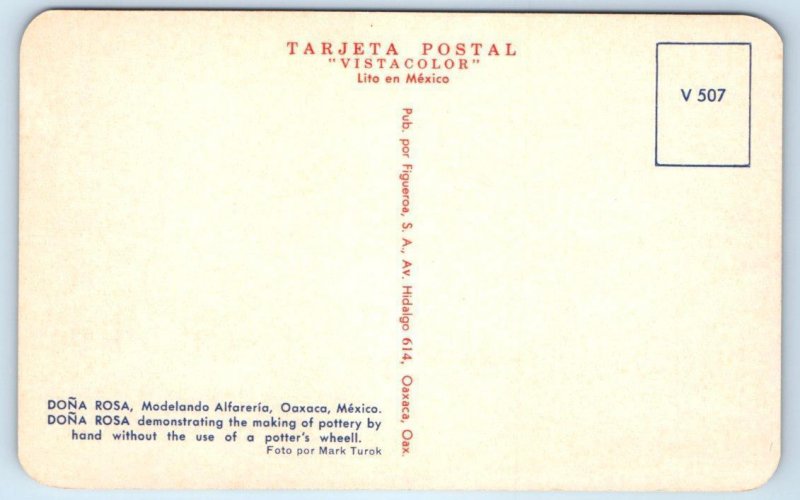 OAXACA, Mexico ~ ARTIST DONA ROSA Making Pot Without Wheel c1950s ...