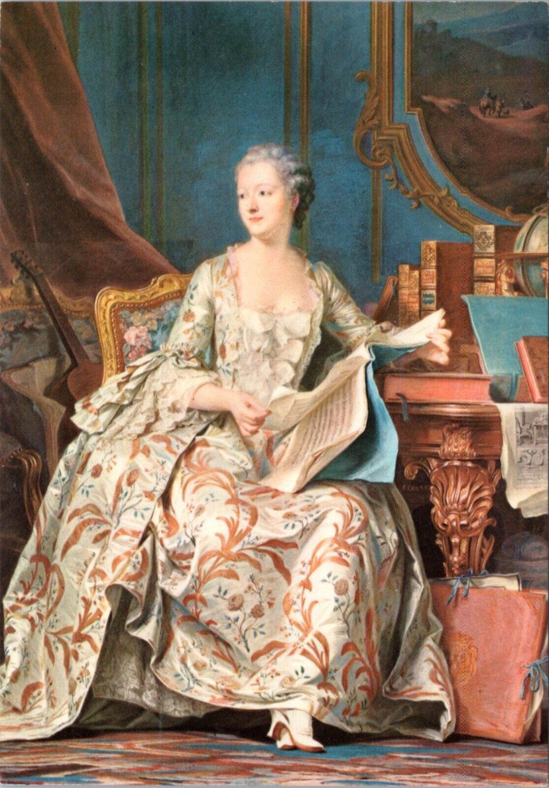 Postcard France La Marquise de Pompadour painted by Maurice Quentin de ...