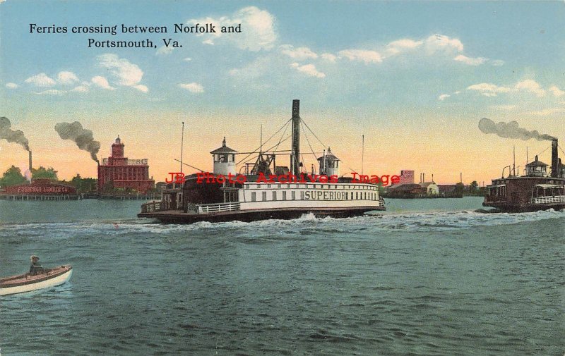 VA, Portsmouth, Virginia, Ferries Crossing to Norfolk, Ferry Superior ...