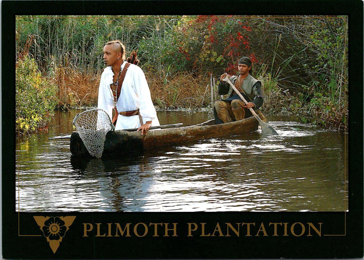Massahusetts Plimouth Plantation Wampanoag Mishoon Indian Dugout Canoe ...
