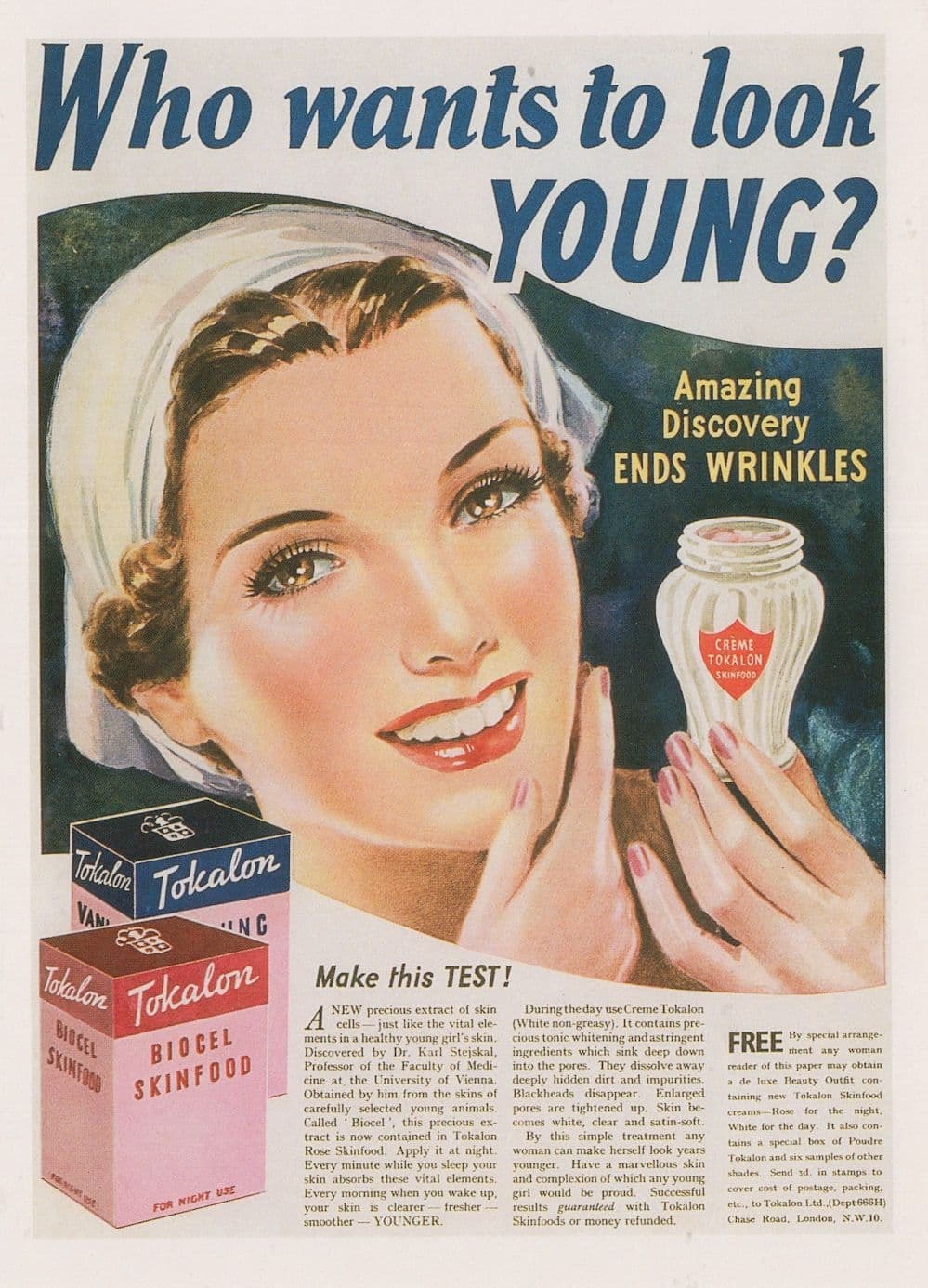 Tokalon Biogel Skinfood Anti Ageing Wrinkle Beauty Cream Advertising ...