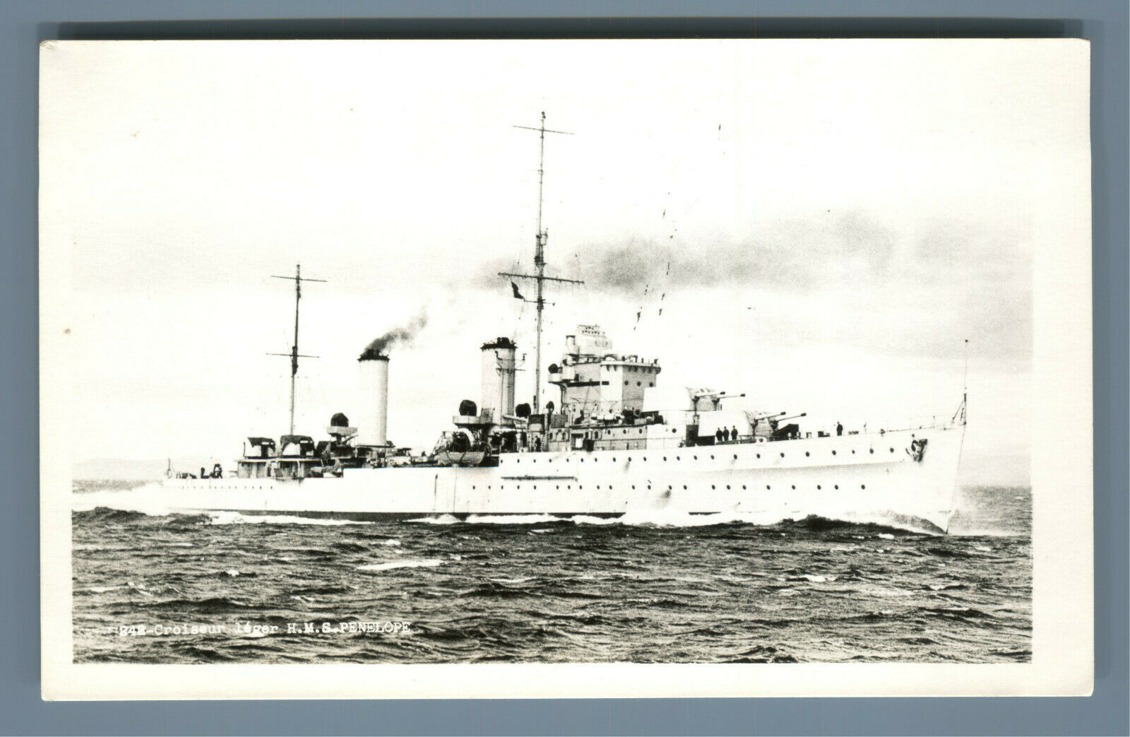 HMS Penelope Light Cruiser Royal Navy Original Real Photo WWII RPPC ...