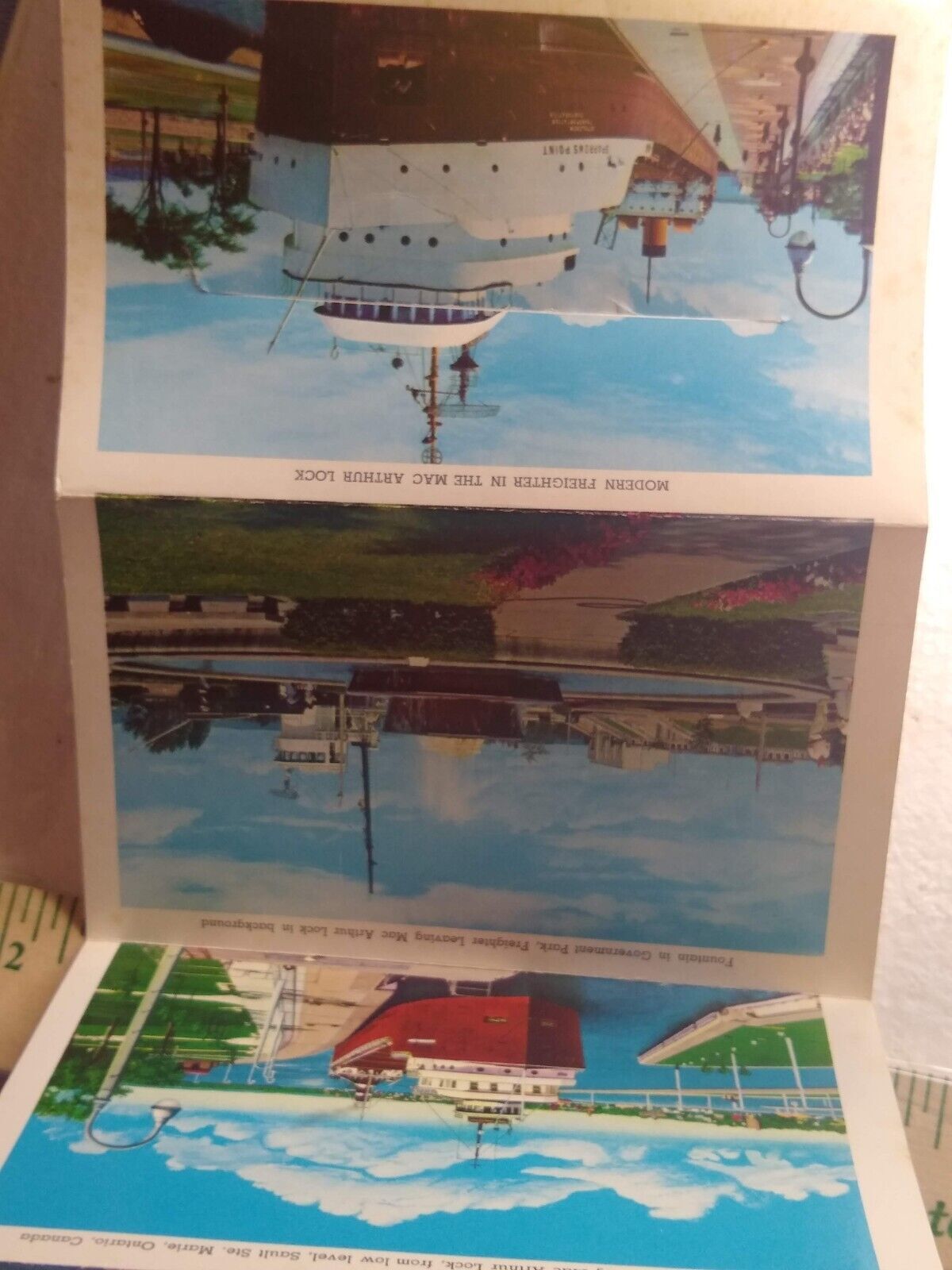 Postcard Folder Modern Freighter In The Mac Arthur Lock, Sault Ste ...