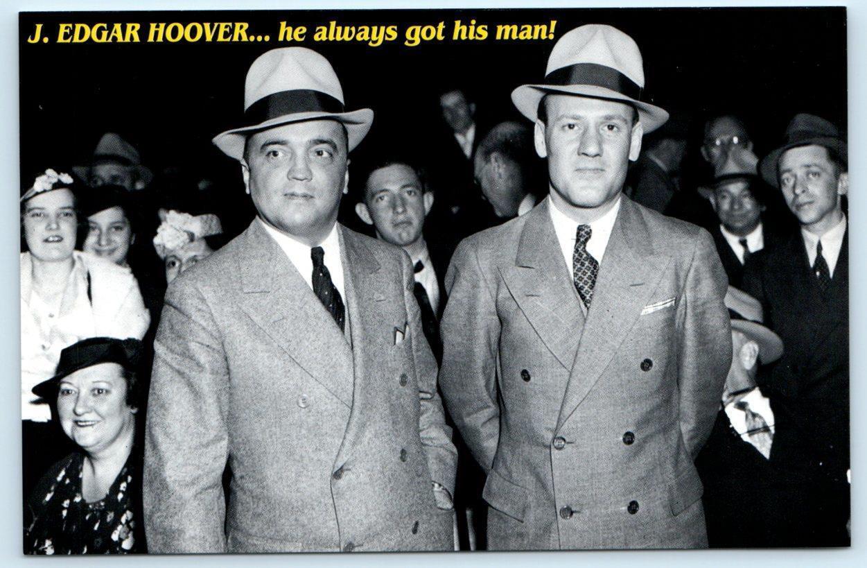 J. EDGAR HOOVER "Always Got His Man" CLYDE TOLSON 4"x6" ~1997 Repro FBI ...