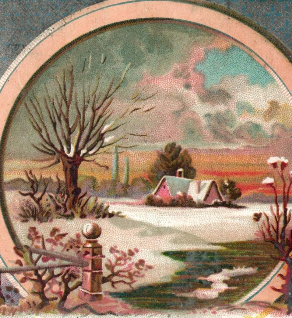 1870s-80s McCormick Harvesting Machine Co. Winter Scene Snow House #V ...