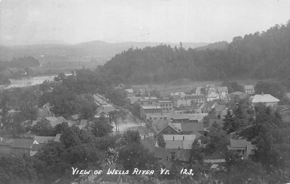 Wells River Vermont Birds Eye View Real Photo Vintage Postcard AA59391 ...