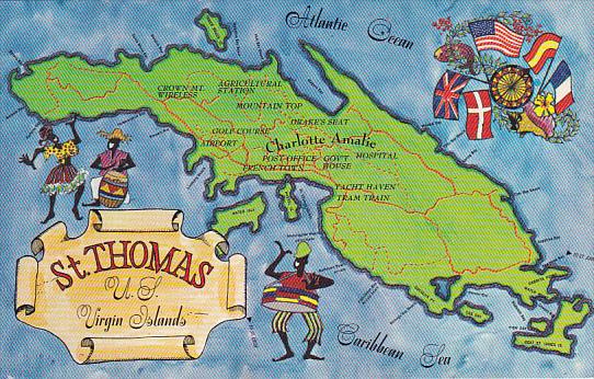 Map Of St Thomas U S Virgin Islands | Latin & South America ...
