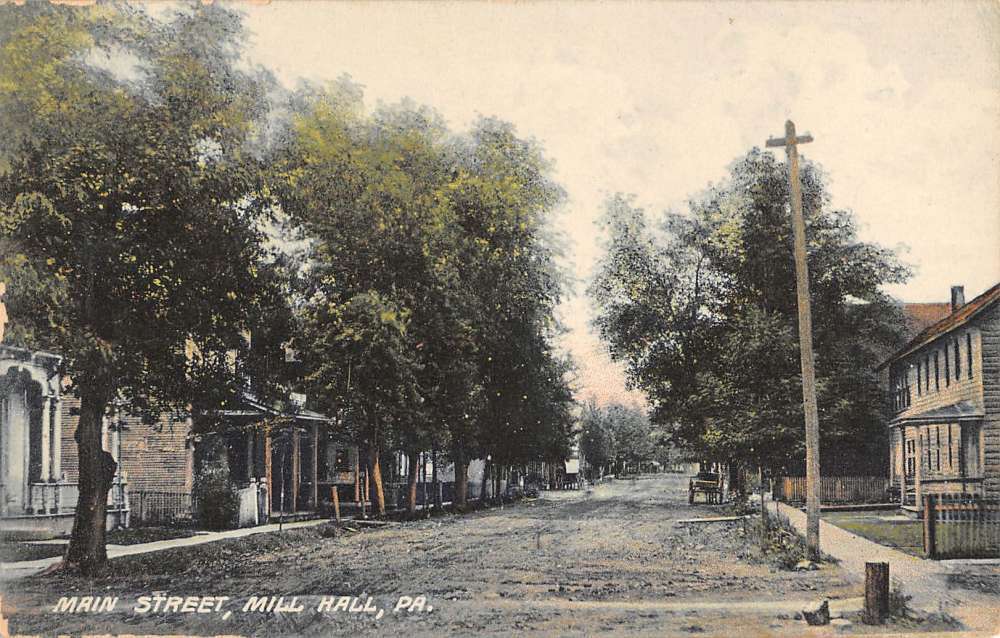 Mill Hall Pennsylvania Main Street Scene Historic Bldgs Antique ...