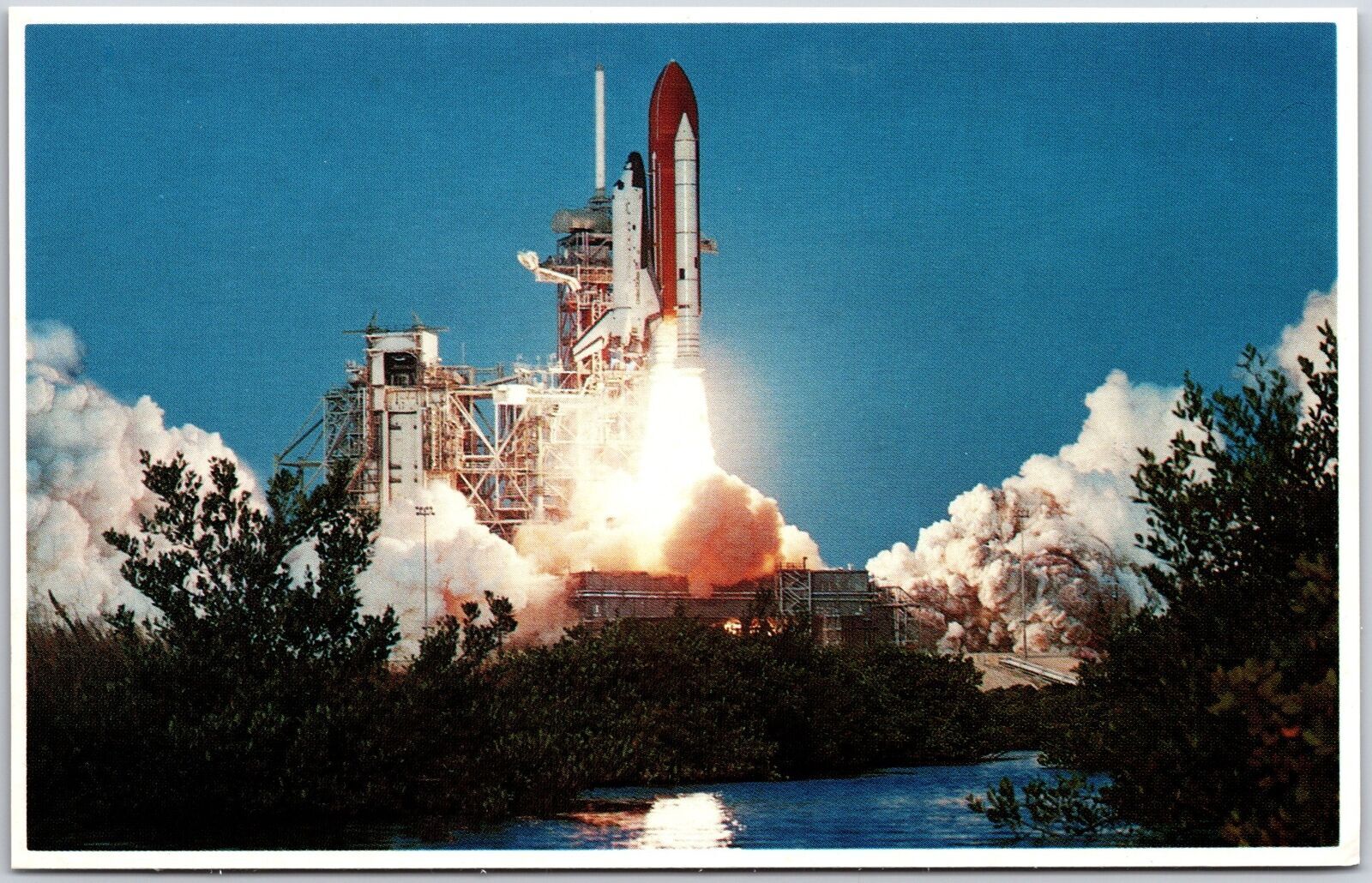 Kennedy Space Center Florida After Lift-Off Space Shuttle Roars ...