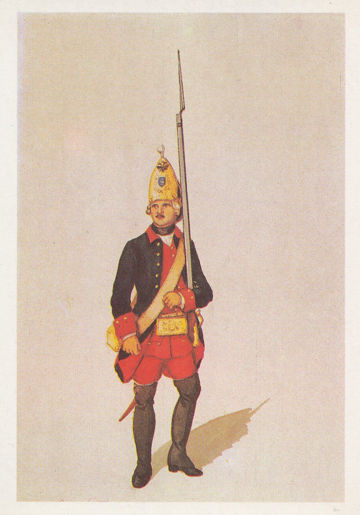 Russian Military Army Unidentified Uniform 1700s 3 Soviet Postcard ...