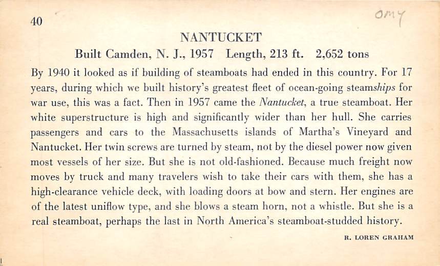 Str Nantucket length 213 feet Ferry Boat Ship | Topics - Transportation ...