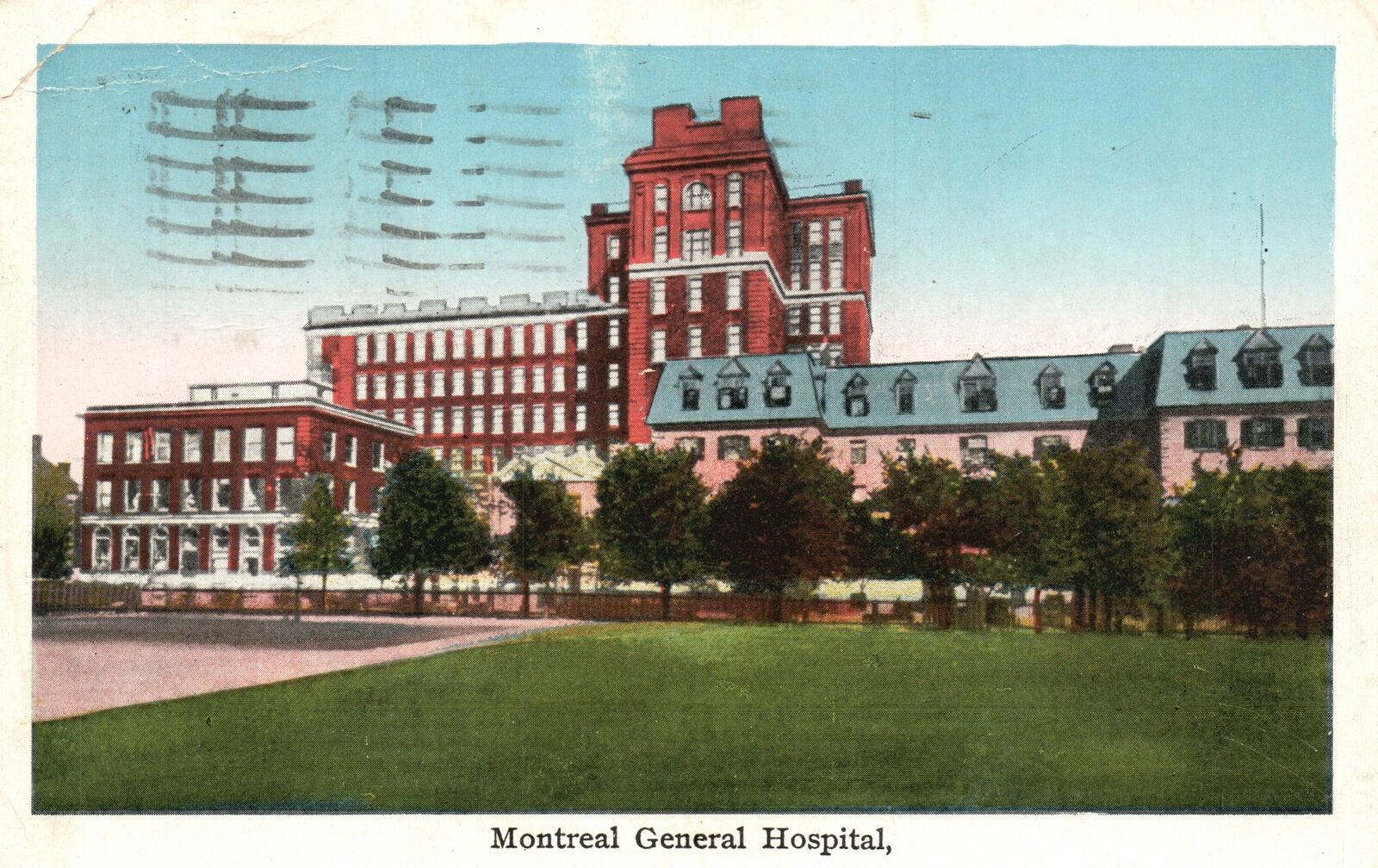 Vintage Postcard 1927 General Hospital Medical Building Facility ...