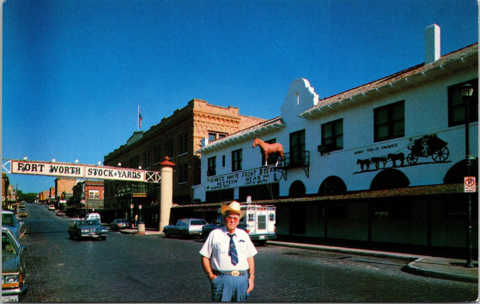 Finchers White Front Store Fort Worth Texas StockYards Horse Statue Man ...