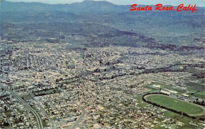 Santa Rosa California Aerial View Postcard 1962 | United States ...
