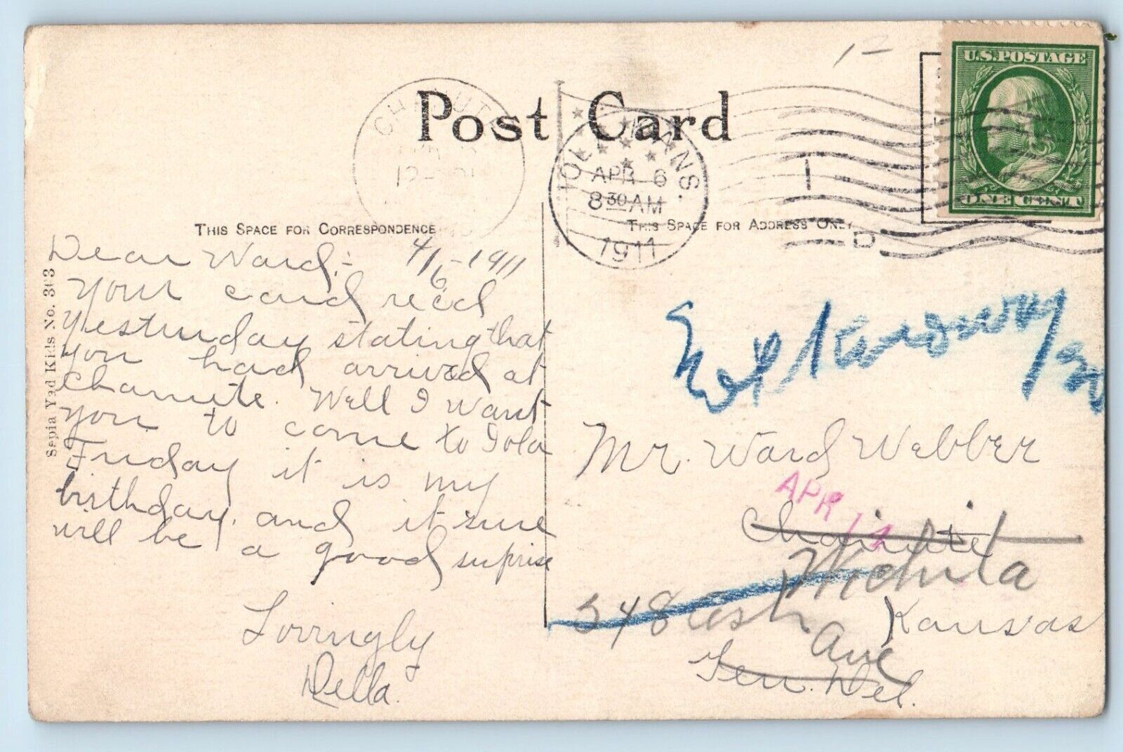 Tom Yap Signed Artist Postcard Birthday Little Girl With Flowers 1911 ...