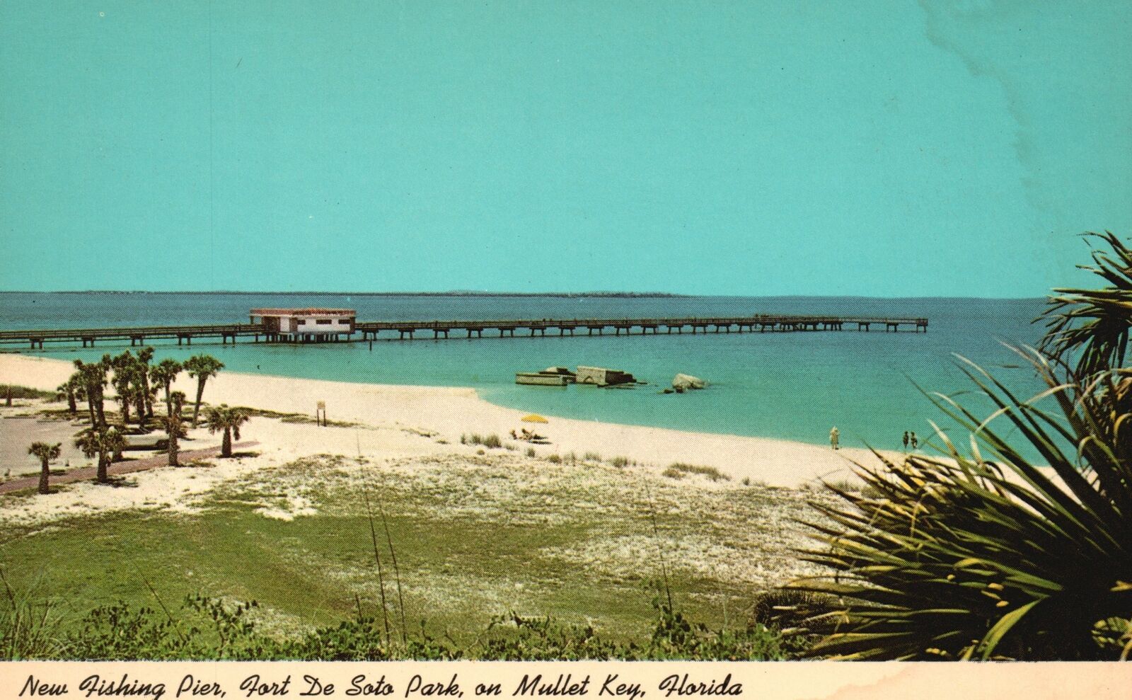 Vintage Postcard New Fishing Pier Fort De Soto Park On Mullet Key ...