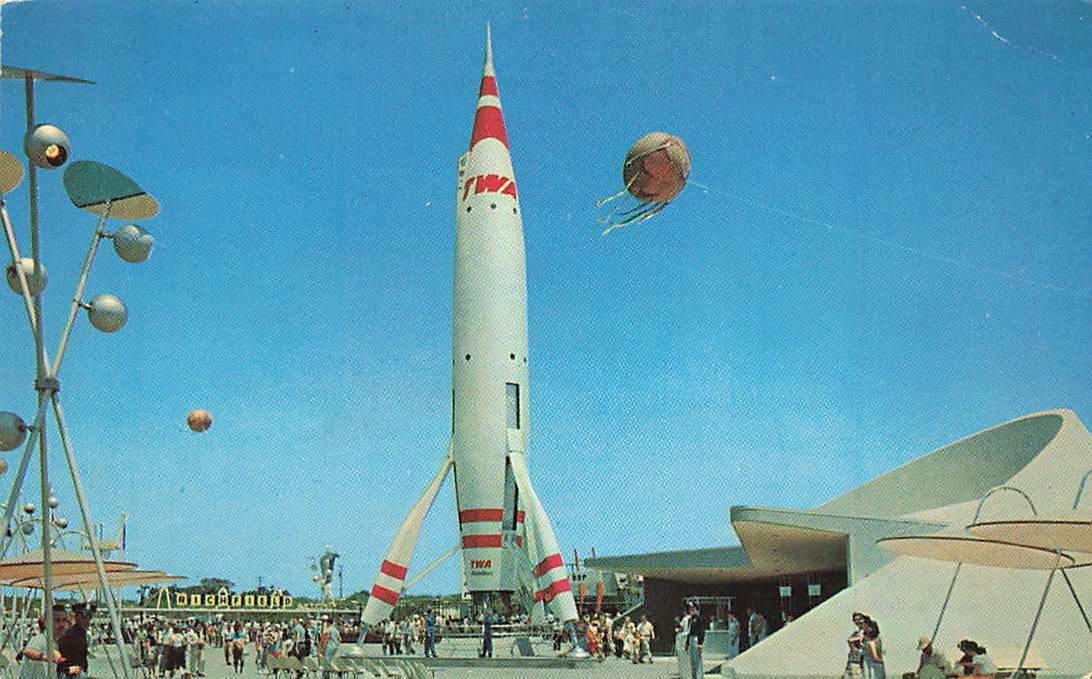 Disneyland Tomorrowland TWA Rocket Ride Vintage Postcard P229 | Other ...