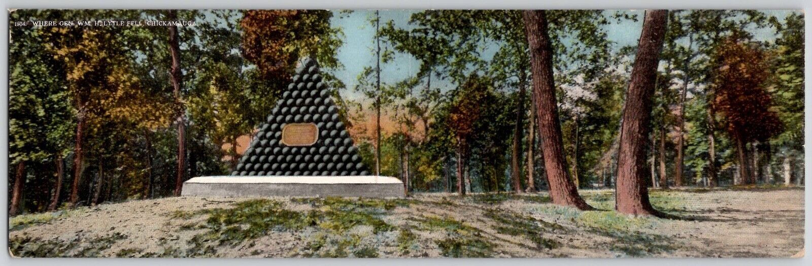 Chickamauga GA Civil War Where General Wm Lytle Fell Bi-Fold c1910 ...