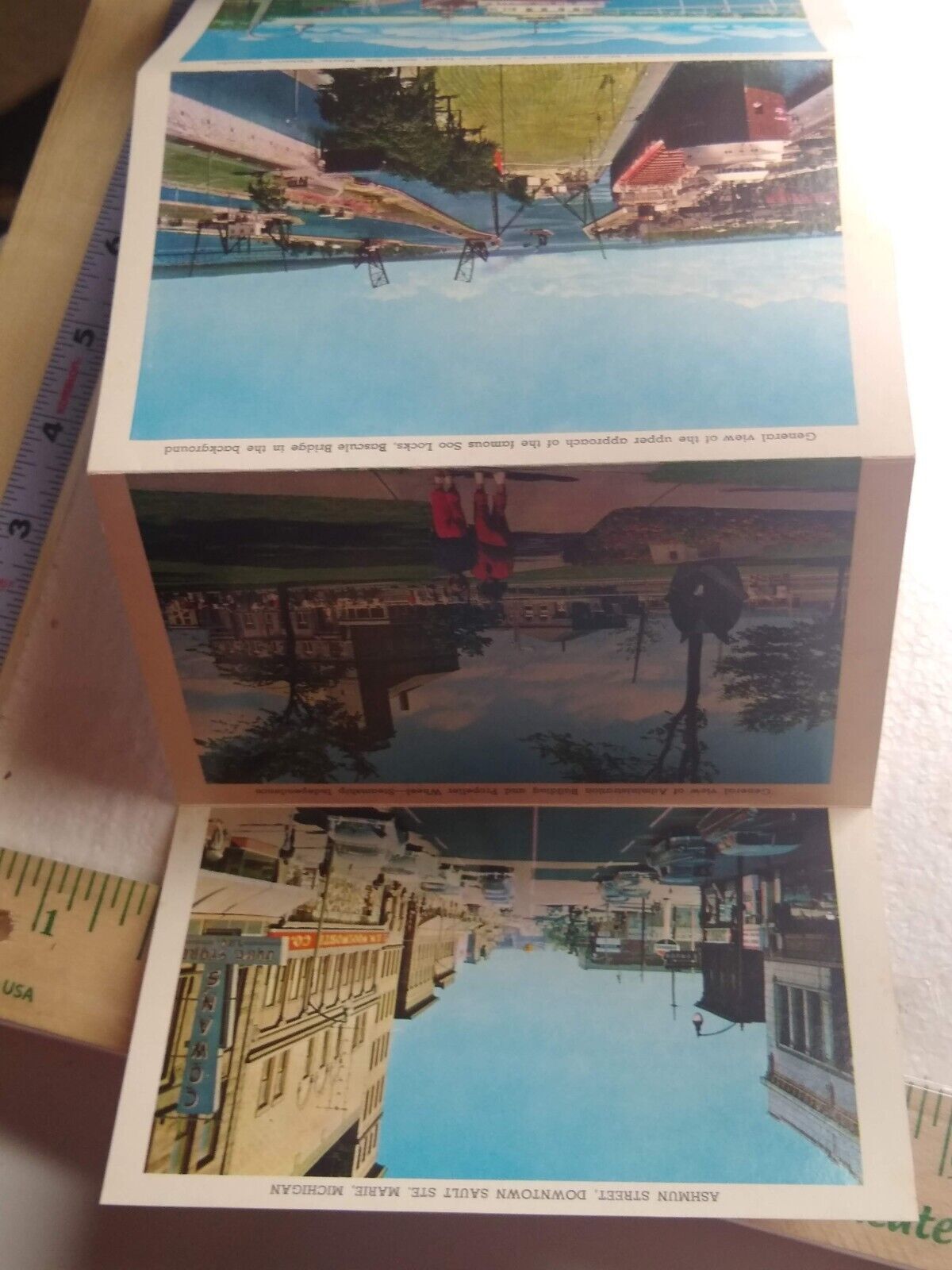 Postcard Folder Modern Freighter In The Mac Arthur Lock, Sault Ste ...