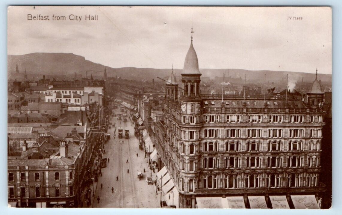 RPPC Belfast from City Hall NORTHERN IRELAND UK Postcard | Europe ...