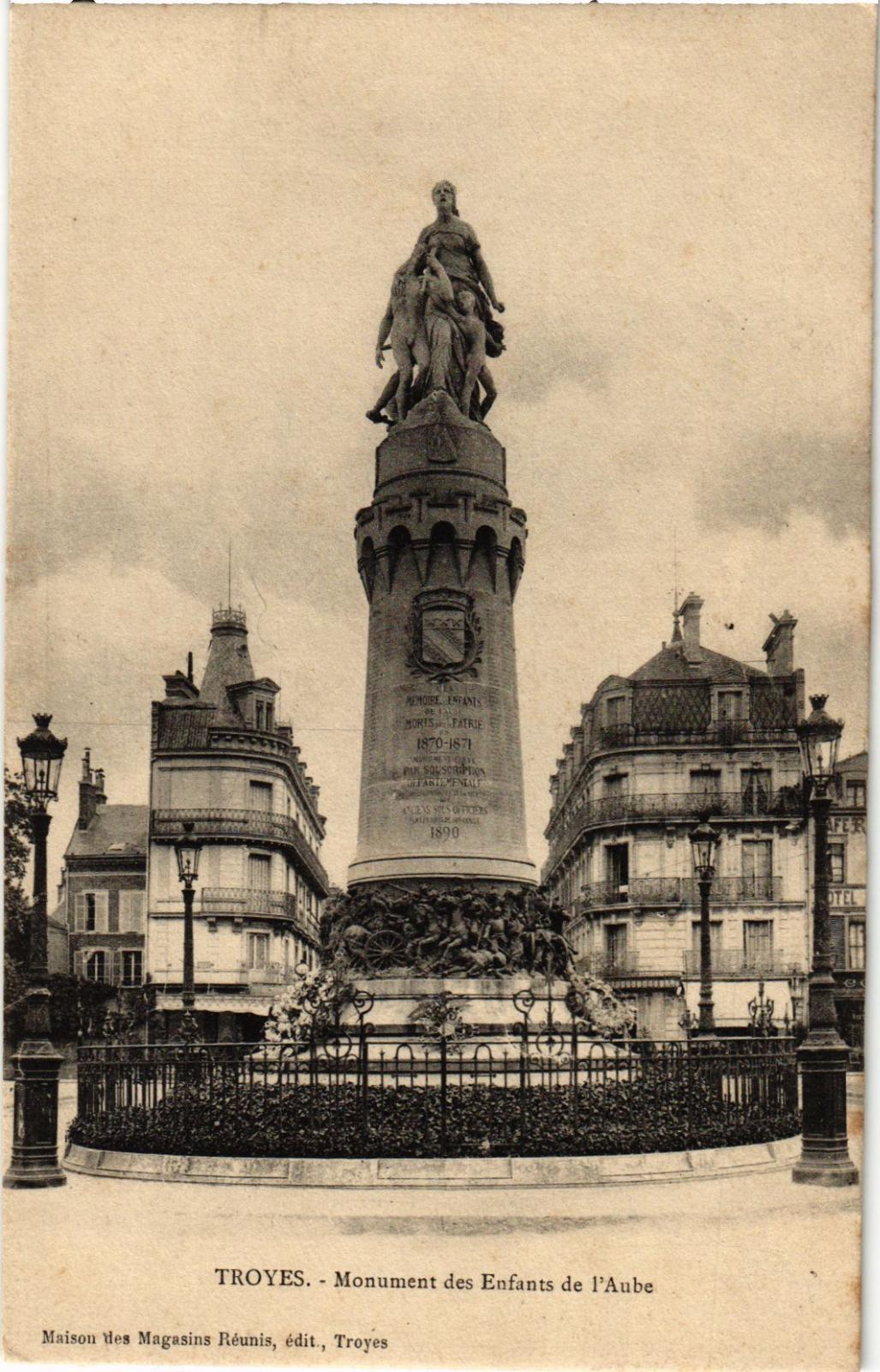 CPA Troyes- Monument des Enfants de l'Aube FRANCE (1007729) | Europe ...