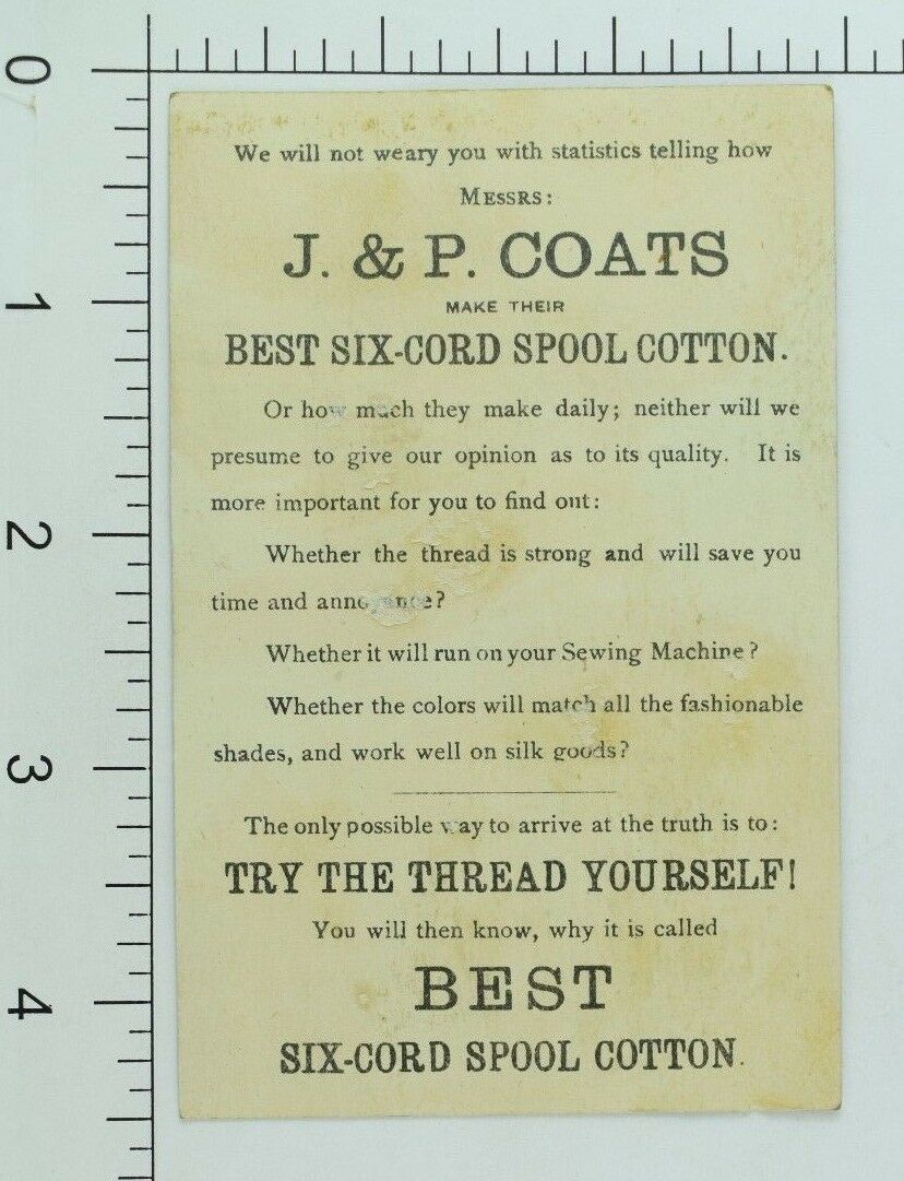 1870's-80's Clark's O.N.T. Spool Cotton Dog Pulling Cart With Girl P80 ...