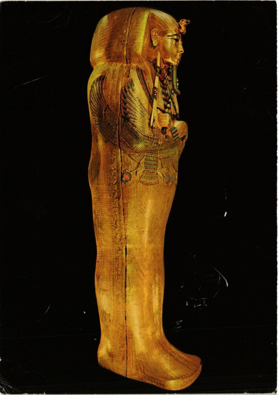 CPM EGYPTE Coffin of solid gold in the form of Osiris. Egyptian Museum ...