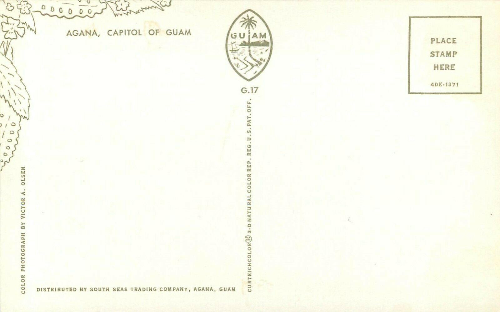 Vintage Chrome Postcard View of Agana Capitol of Guam Micronesia ...