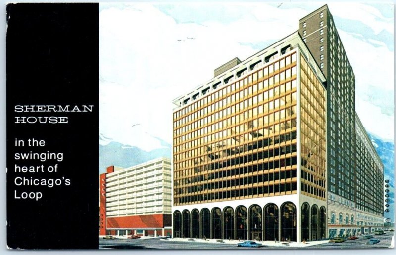 Postcard - Sherman House in the swinging heart of Chicago's Loop ...
