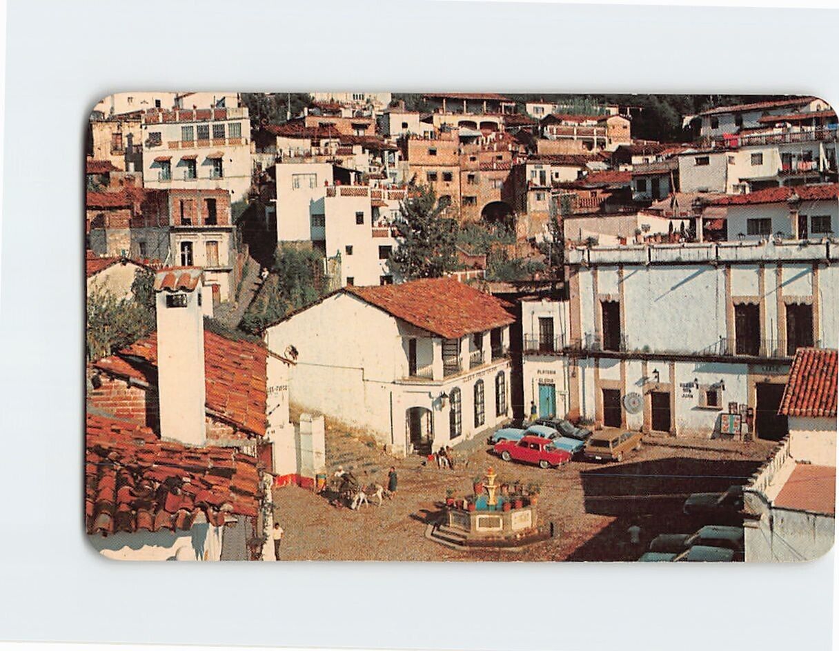 Postcard Colonial Fountain in the Plaza of San Juan, Taxco, Mexico ...