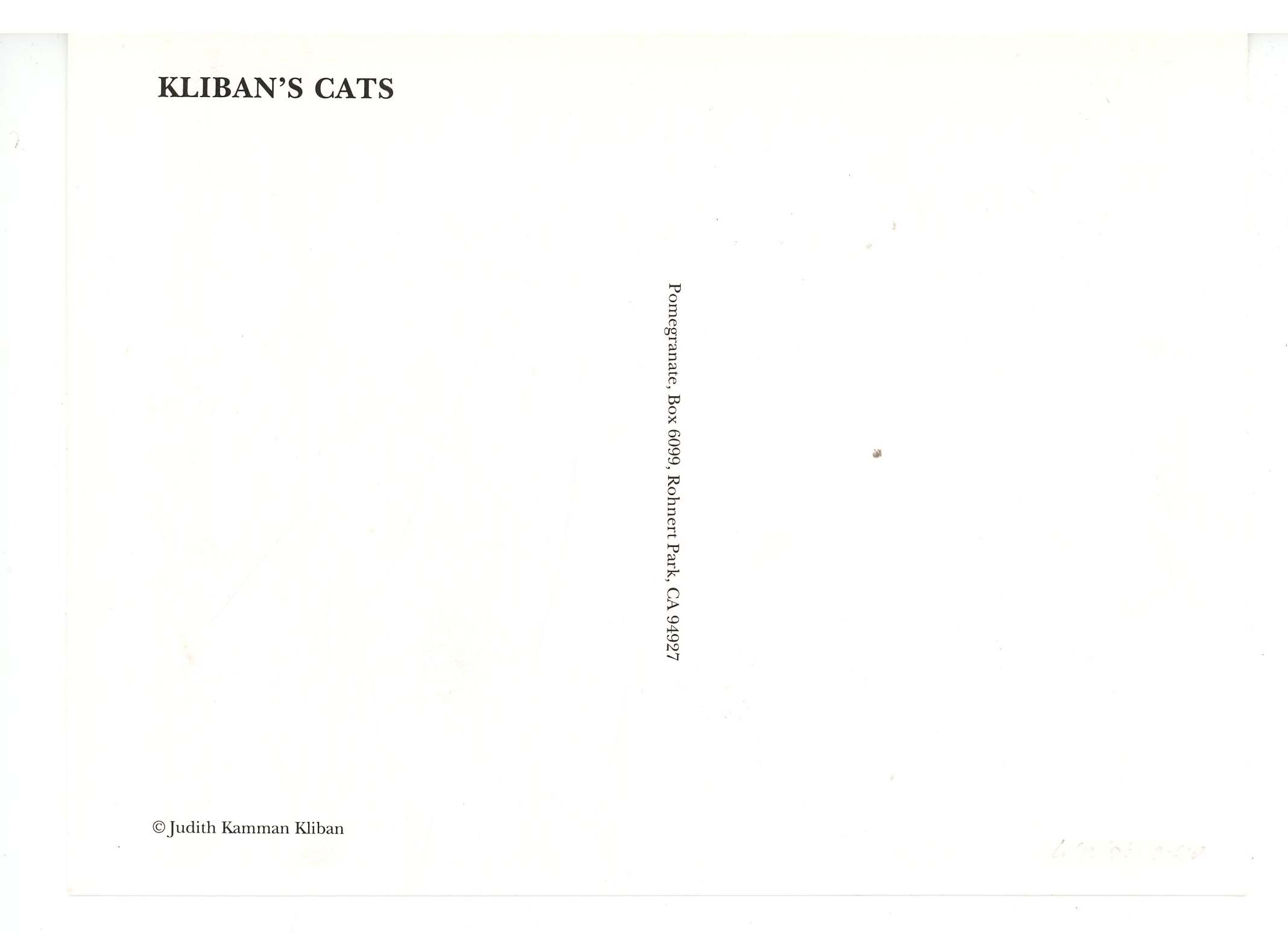 Kliban's Cats - Cat and Mouse. Artist: Judith Kamman Kliban (6.50" X 4. ...