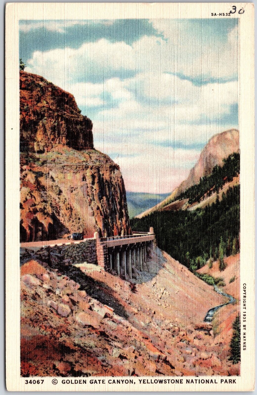 Golden Gate Canyon Yellowstone National Park Kingman Pass Roadway ...